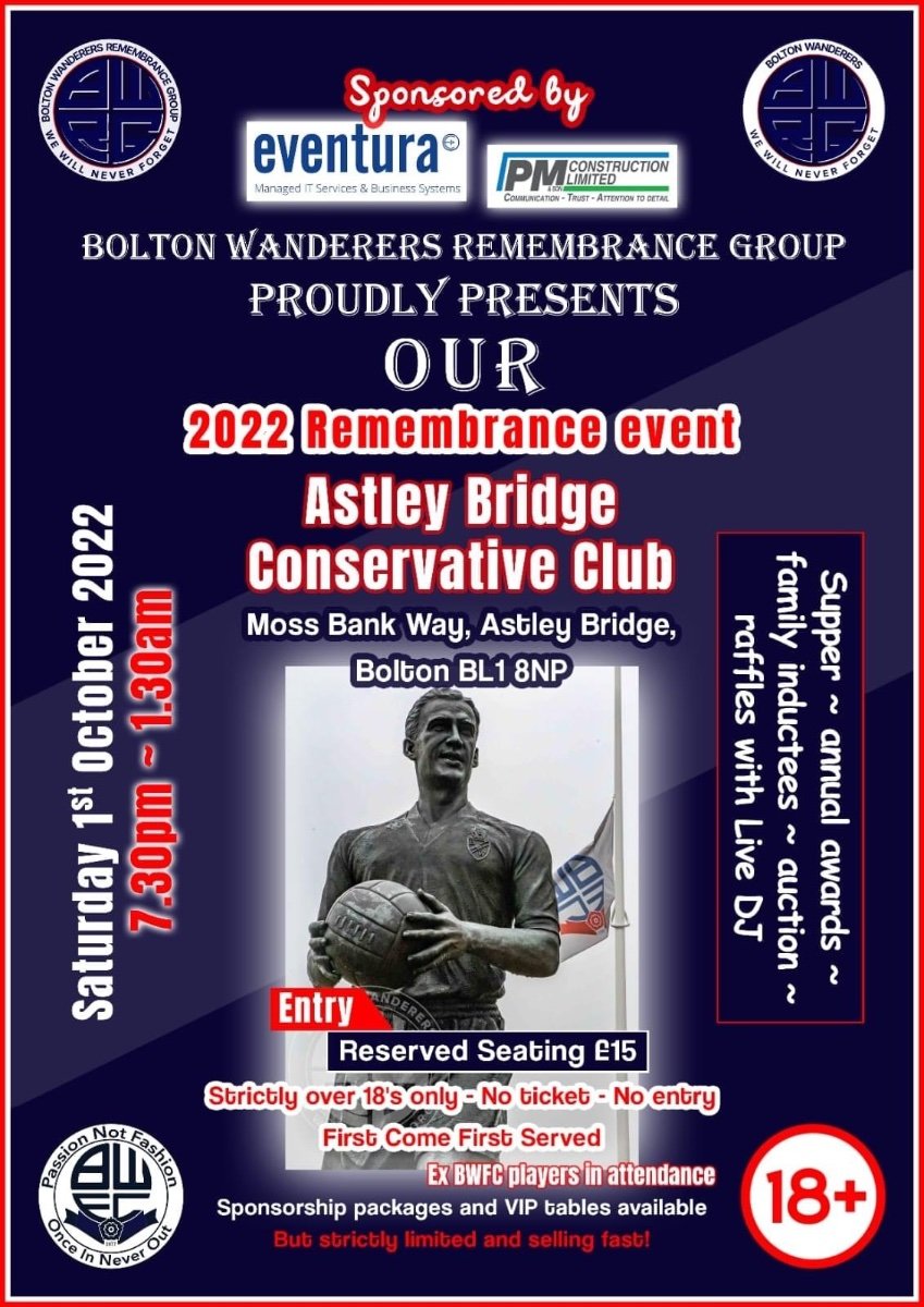 BWFC Remembrance do - Terrace Talk - Wanderers Ways. Neil Thompson 1961 ...